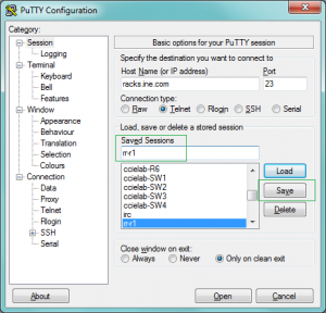 Quickly opening multiple sessions with Putty – Daniels Networking Blog