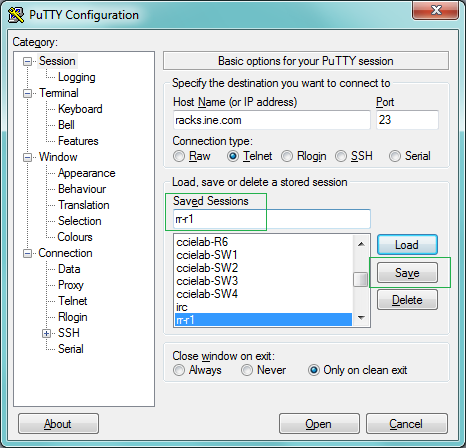 Quickly opening multiple sessions with Putty – Daniels Networking Blog