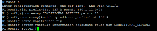 R1conditionaldefaultroutemap Daniels Networking Blog