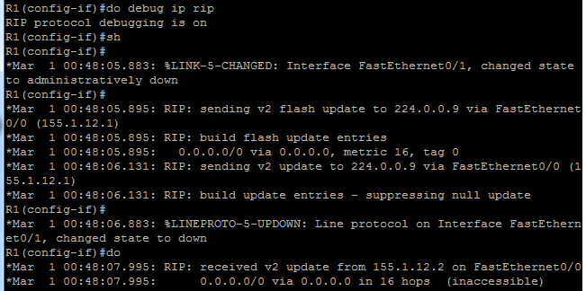 Conditional default route – RIP – Daniels Networking Blog