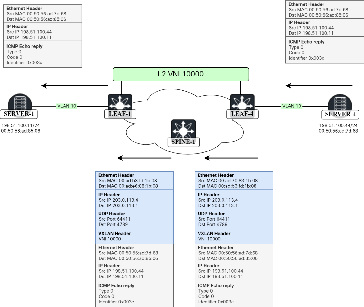 Bridging Packet Walk In VXLAN/EVPN Network – Daniels Networking Blog