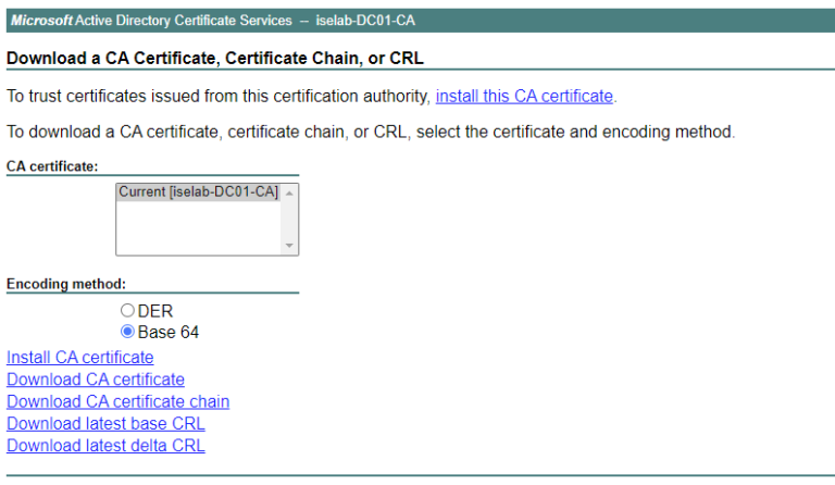 Installing Certificate on ISE Lab Server – Daniels Networking Blog