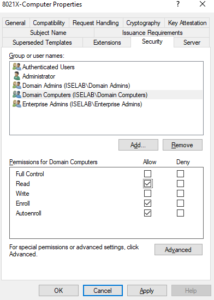 ADCS Cert Templates for ISE Lab – Daniels Networking Blog