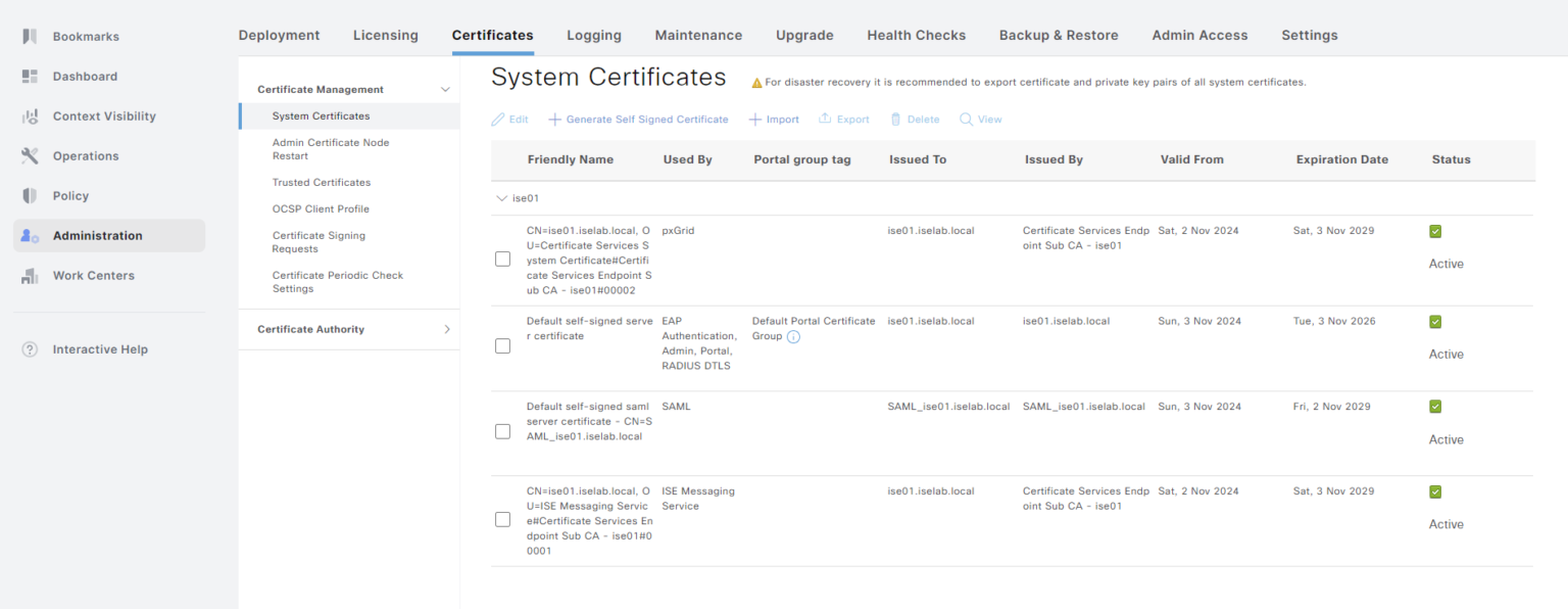 Backup and Restore of ISE Lab Server – Daniels Networking Blog