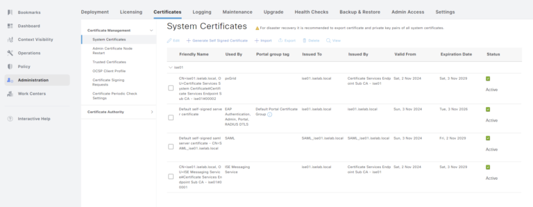 Backup And Restore Of Ise Lab Server Daniels Networking Blog